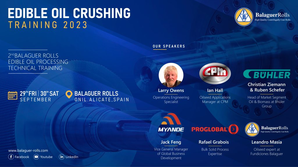 TECHNICAL TRAINING ON EDIBLE OILSEED CRUSHING - Fundiciones Balaguer